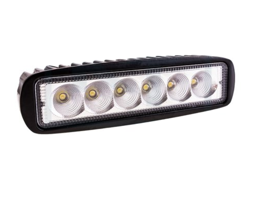Rectangular work lamp - 6 LED diodes - 1250 lumens