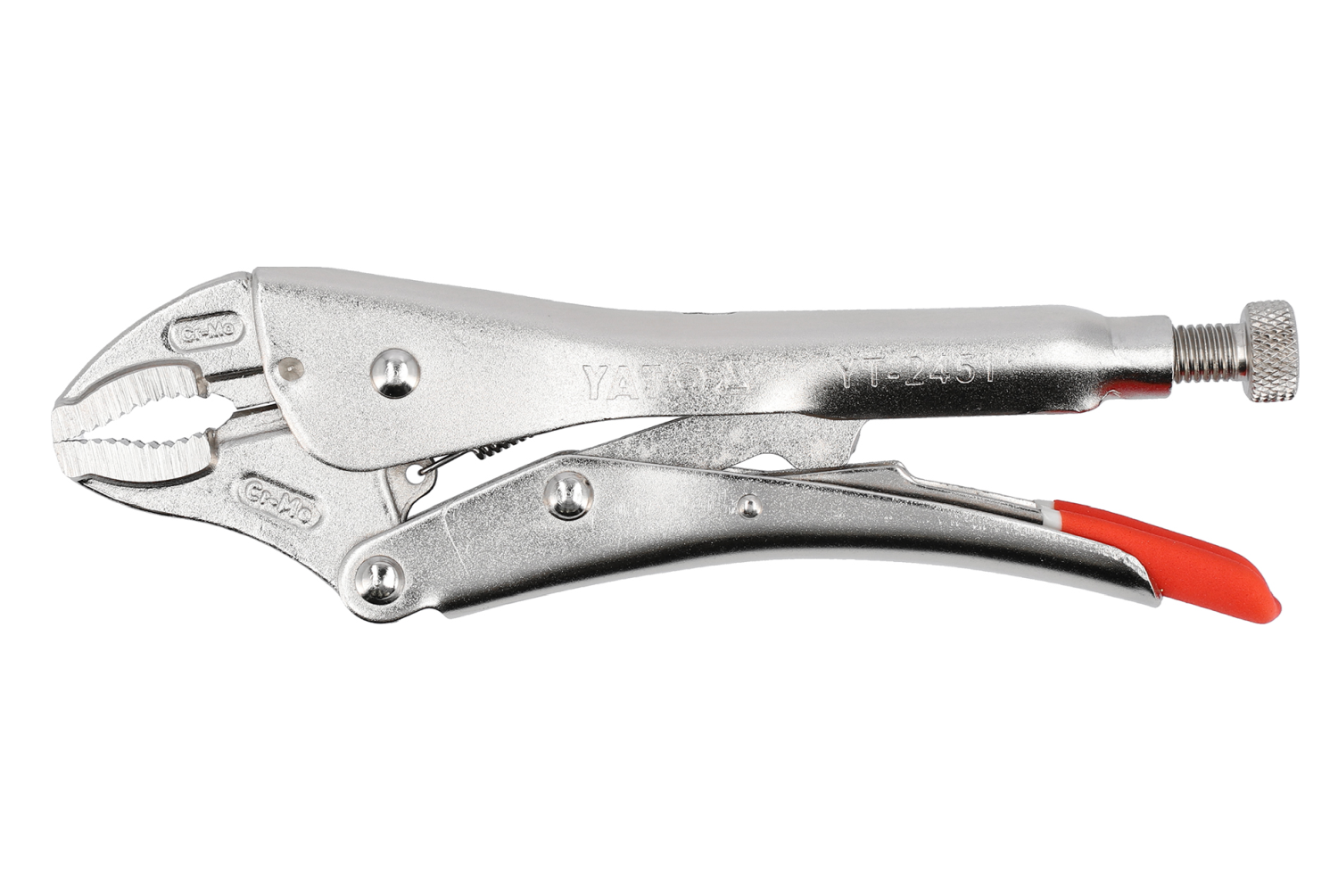 YATO YT-2451 short locking pliers, rounded jaws, 250mm - UNITRAILER