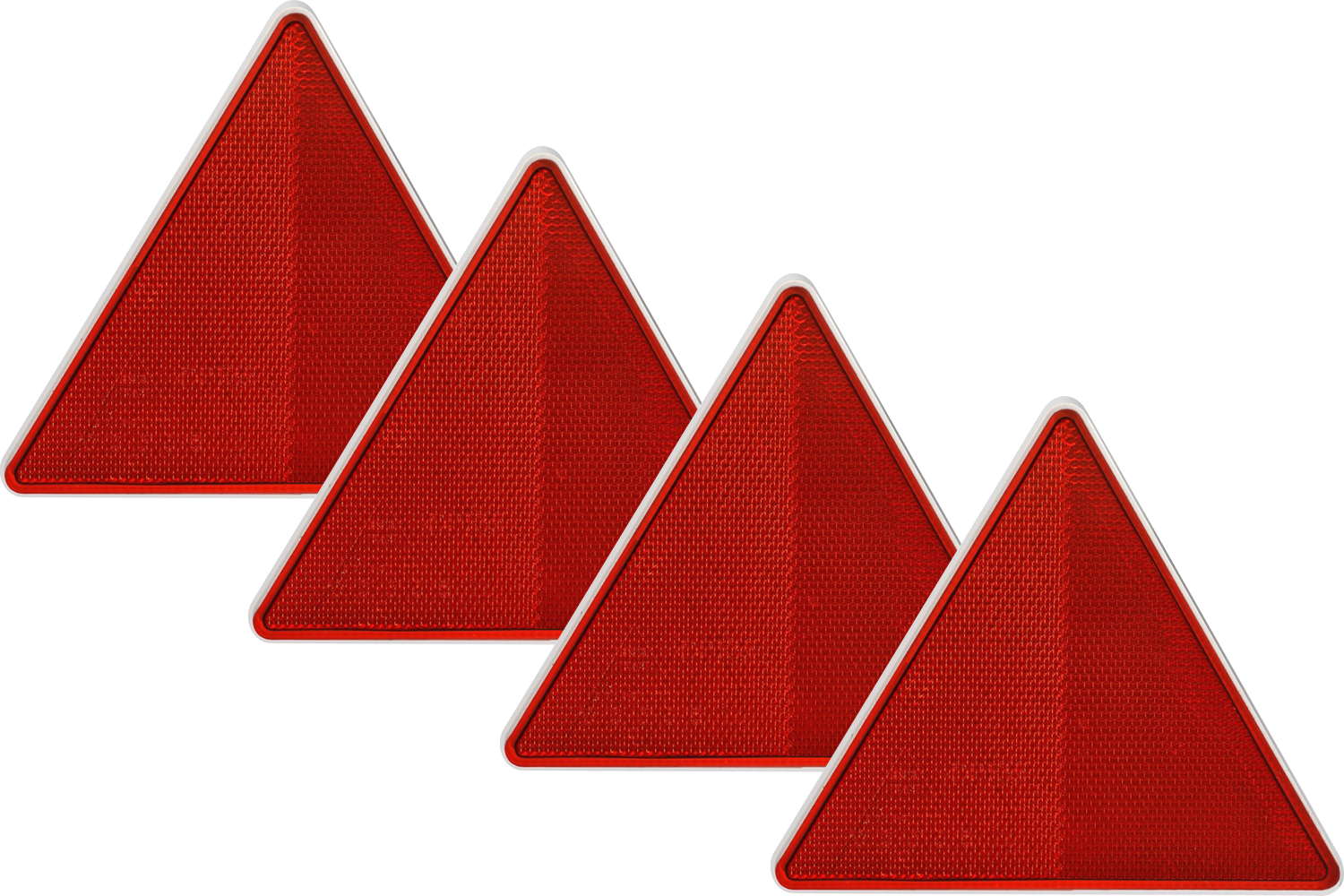 Red warning triangles DOBPLAST 148mm set 4x reflectors - UNITRAILER