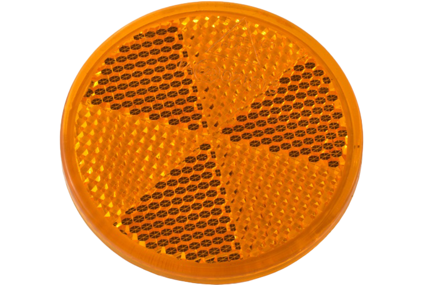 Yellow reflector 60 mm with adhesive tape - UNITRAILER