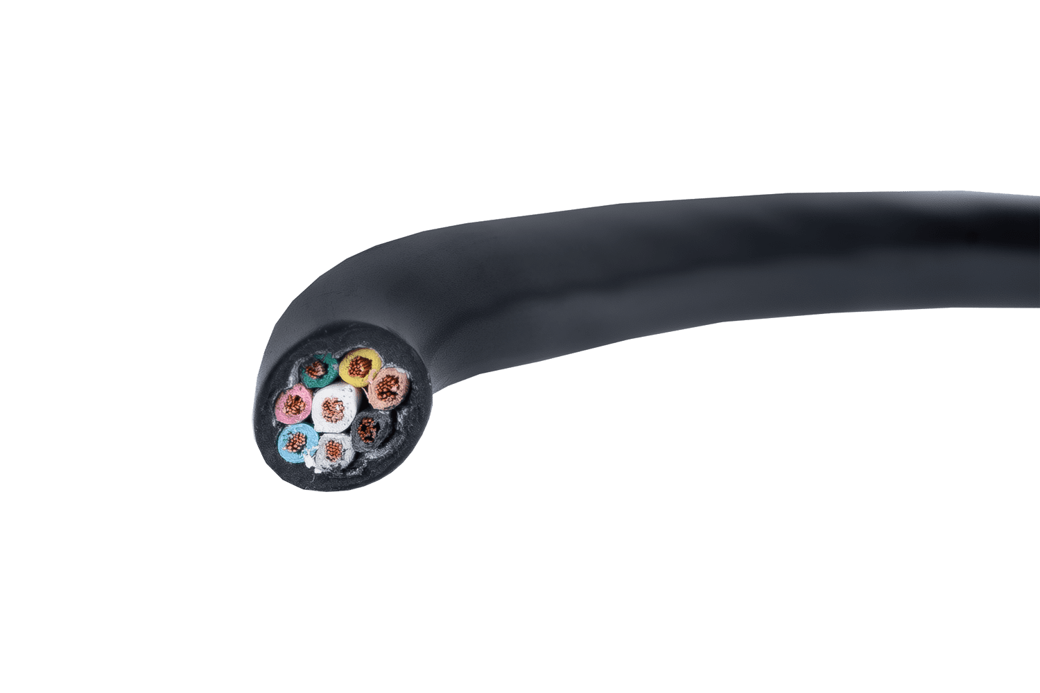 Electric cable HYBSZ YLY-S 7x0.75+1x1 eight-core - 1m - UNITRAILER