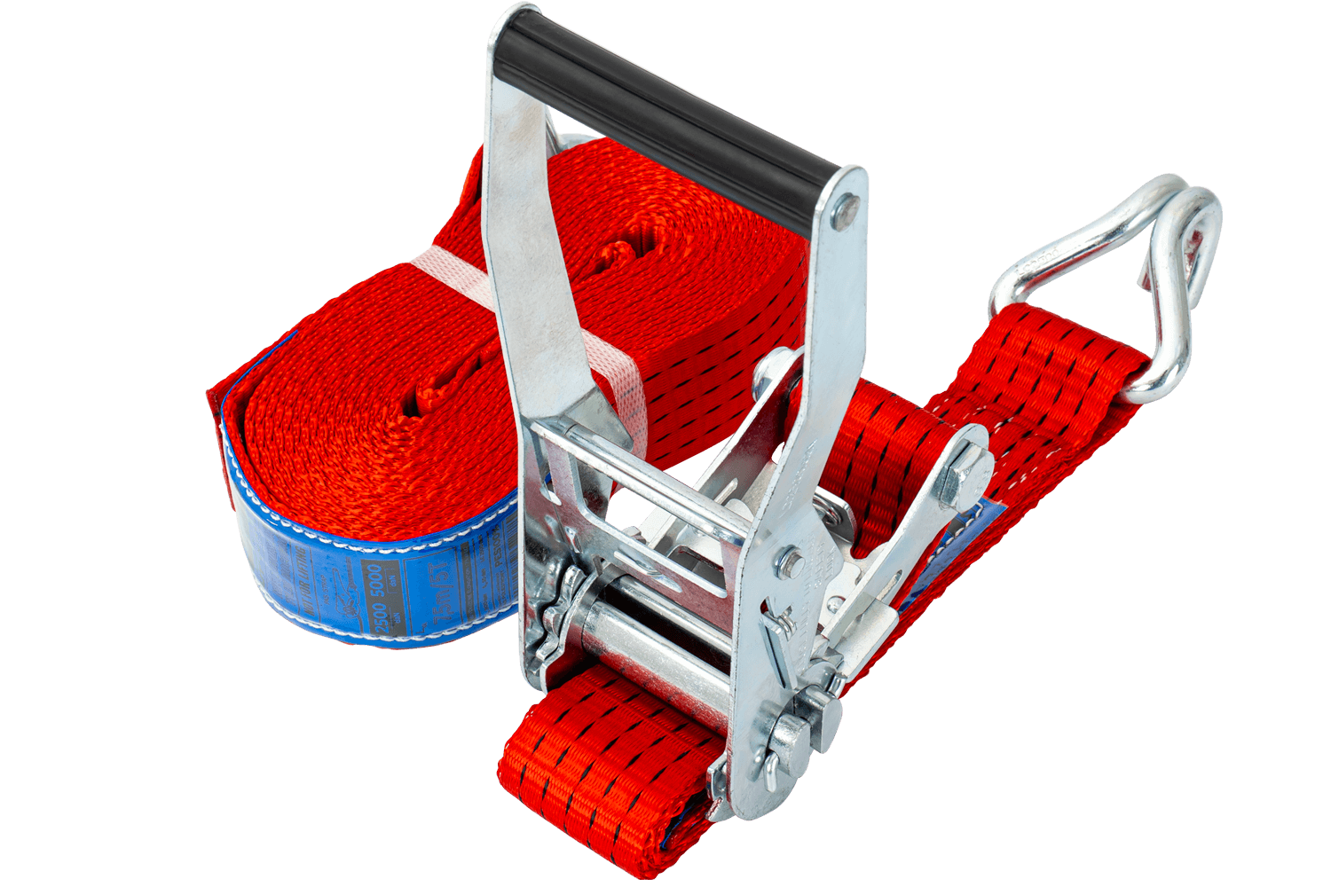 UNITRAILER 8m/50mm/5t transport belt with tensioner 8 m \ 50 mm \ 5 ton ...