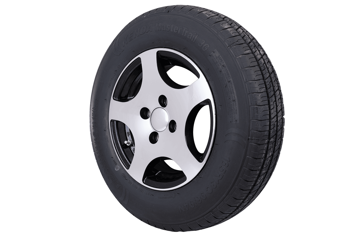 OUTLET Reinforced trailer wheel TYRE KENDA 165 R13C 96/94N ALU RIM STARCO 5Jx13 4x100 ET:30 60 ...