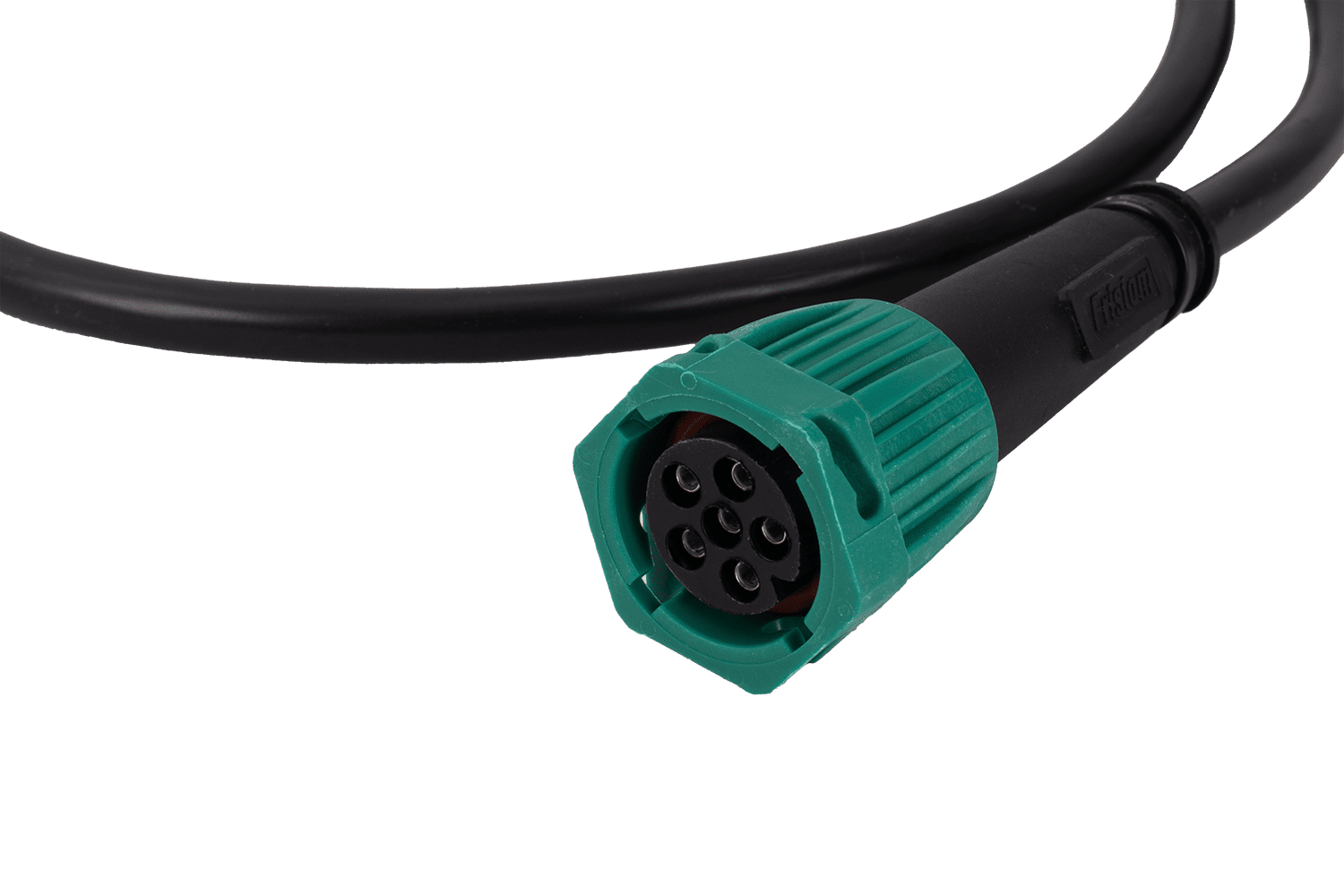FRISTOM 6-PIN right bayonet plug for trailer, green, with 1 m cable ...