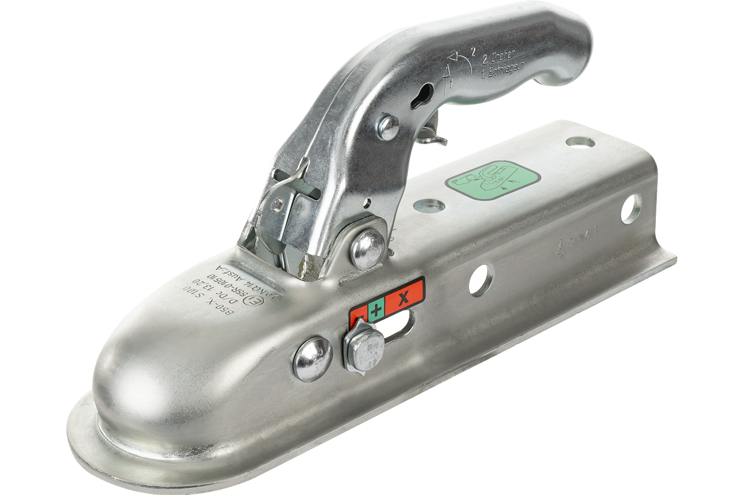 KNOTT KQ14-A ball hitch for 1400kg trailer with 50mm square drawbar ...