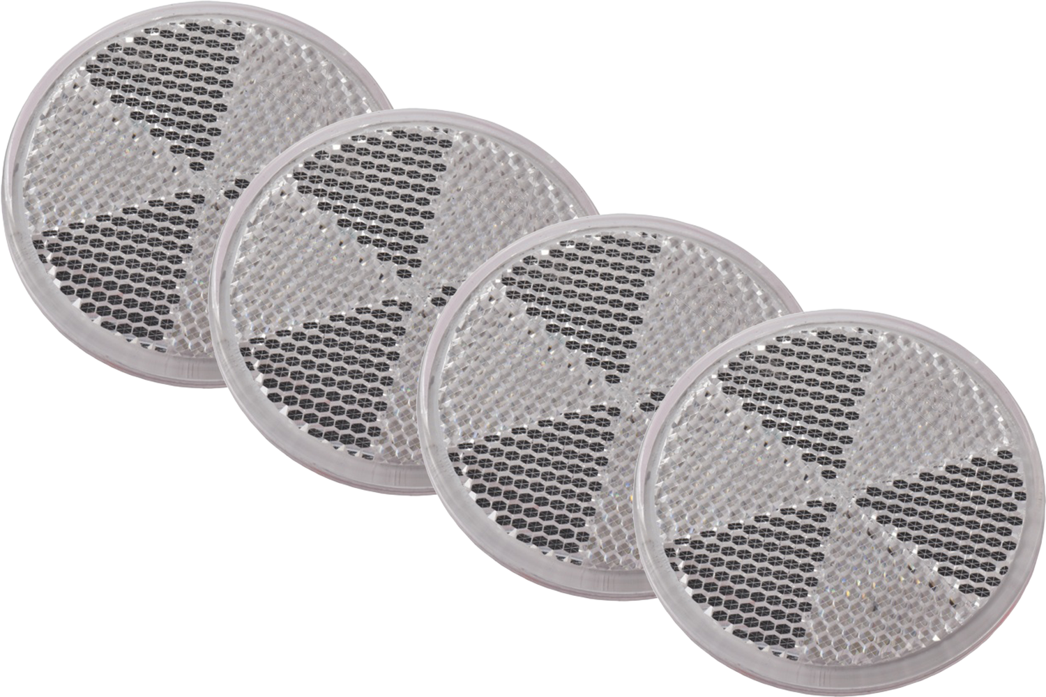 Round self-adhesive white reflectors DOBPLAST 60 mm, set of 4 ...